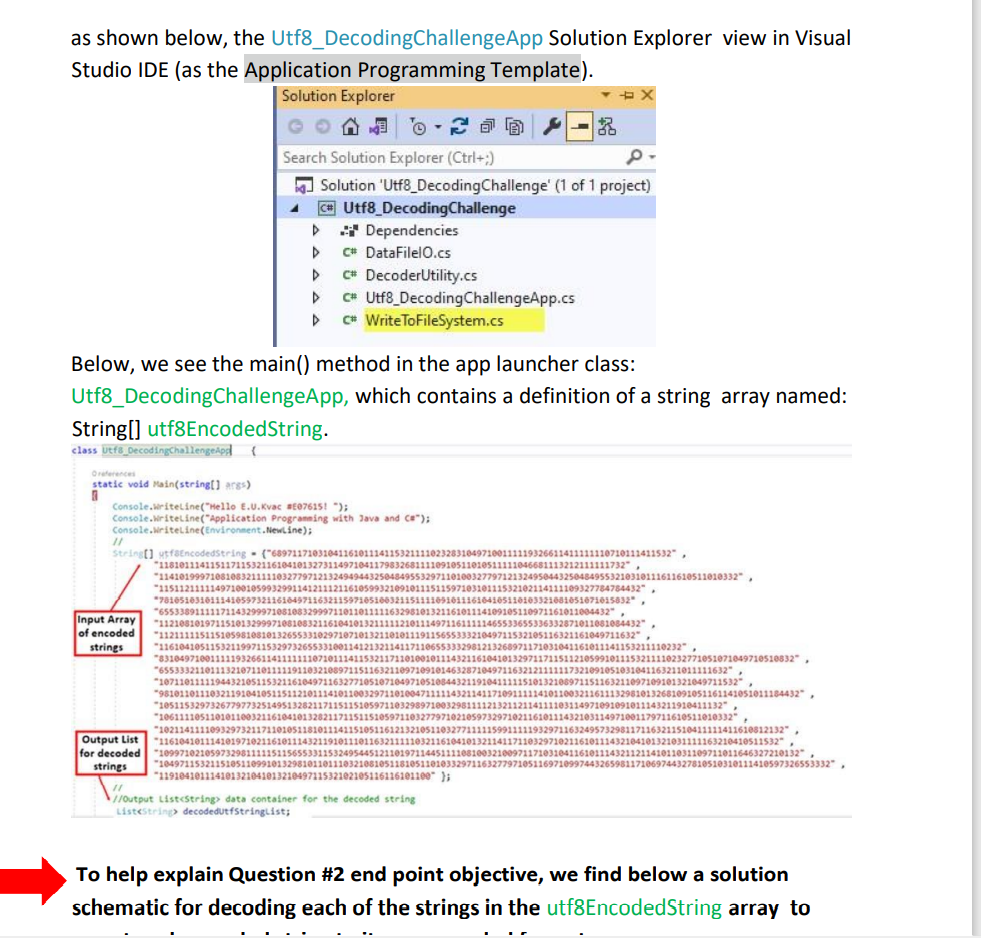 Solved references class Utf8_Decoding ChallengeApp { 2 O | Chegg.com
