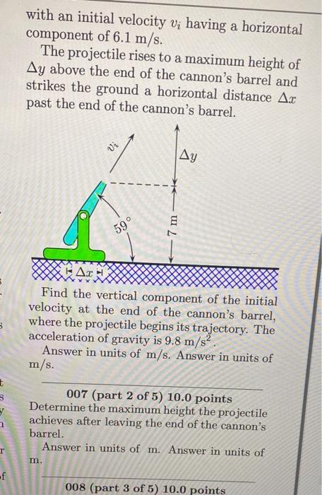 Solved 001 (part 1 of 2 ) 10.0 points A particle has an | Chegg.com