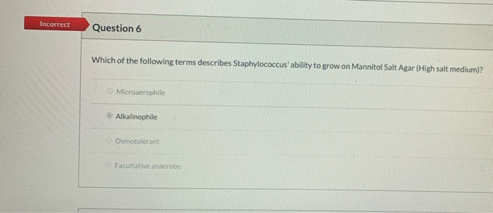 Solved Incorrect Question 6 Which of the following terms | Chegg.com