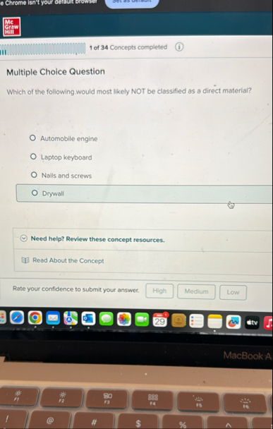 Solved MccrawMill1 ﻿of 34 ﻿Concepts completed(i)Multiple | Chegg.com
