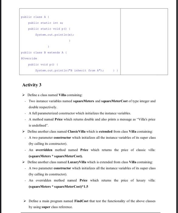 Solved Three UML class diagrams are given below. Class | Chegg.com
