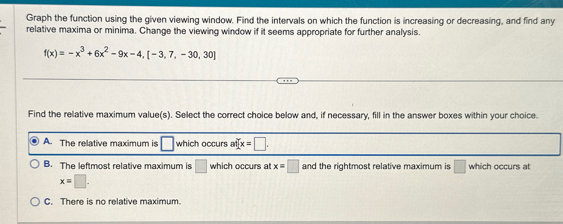 Solved Graph the function using the given viewing window. | Chegg.com