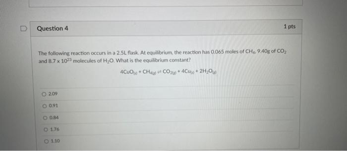 Solved The following reaction occurs in a 2.5L flask. At | Chegg.com