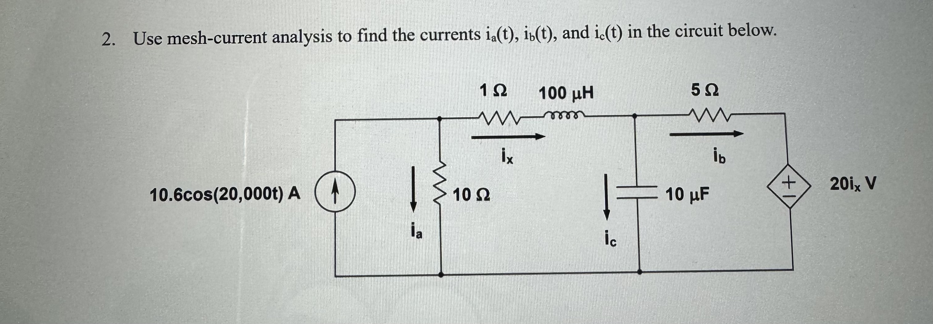 Solved Use mesh-current analysis to find the currents | Chegg.com