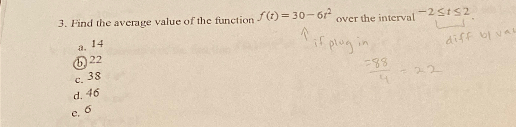 Solved Find the average value of the function f(t)=30-6t2 | Chegg.com