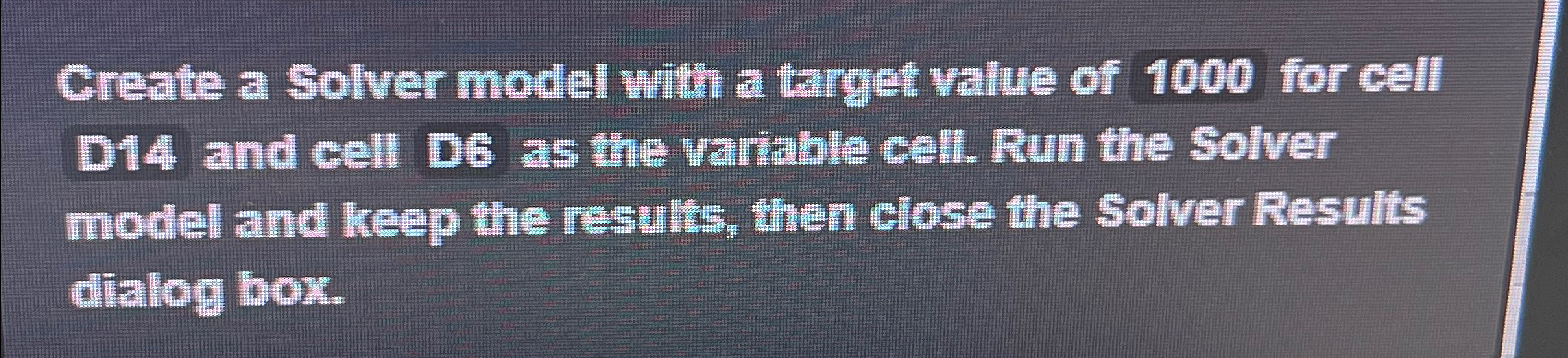 Solved Create a Solver model with a target value of 1000 | Chegg.com