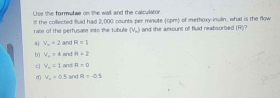 Solved Use the formulae on the wall and the calculator. If | Chegg.com