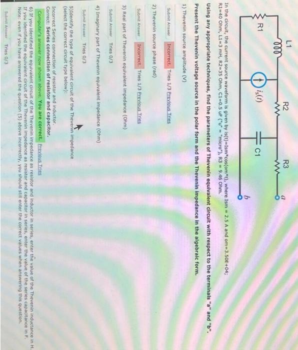 In the circuit, the current source waveform is given | Chegg.com