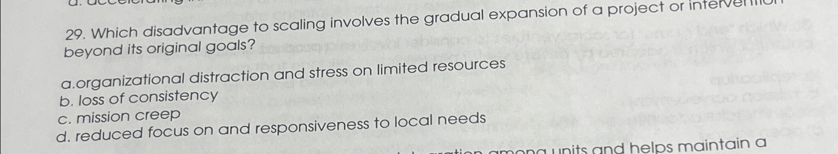 Solved Which disadvantage to scaling involves the gradual | Chegg.com