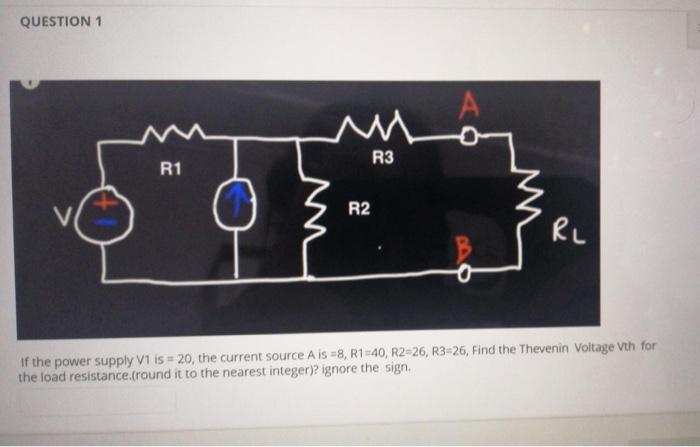 Solved If the power supply V1 is =20, the current source A | Chegg.com