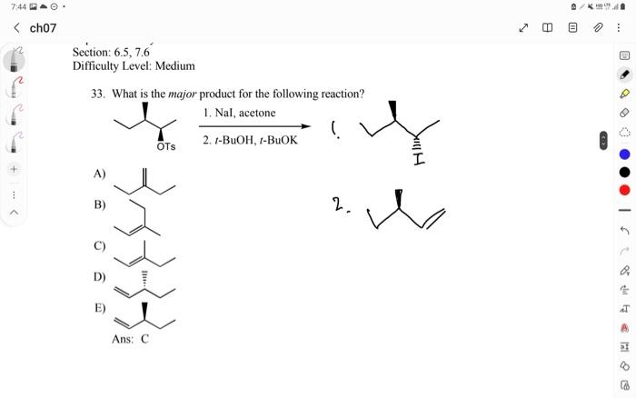 Solved i thought tert-butyl alcohol (t-BuOH) favors the | Chegg.com