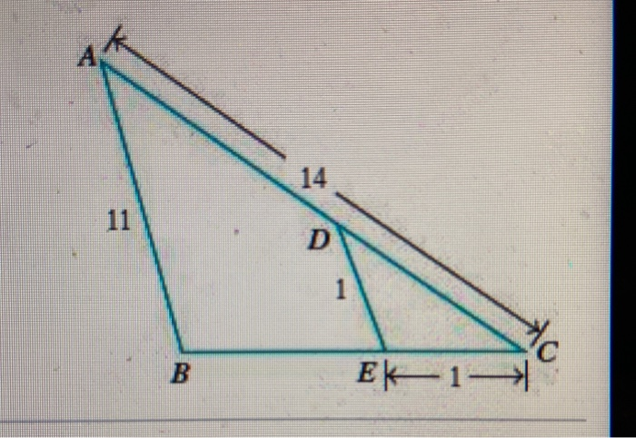 Solved Triangles ABC and DEC, in the figure, are similiar | Chegg.com