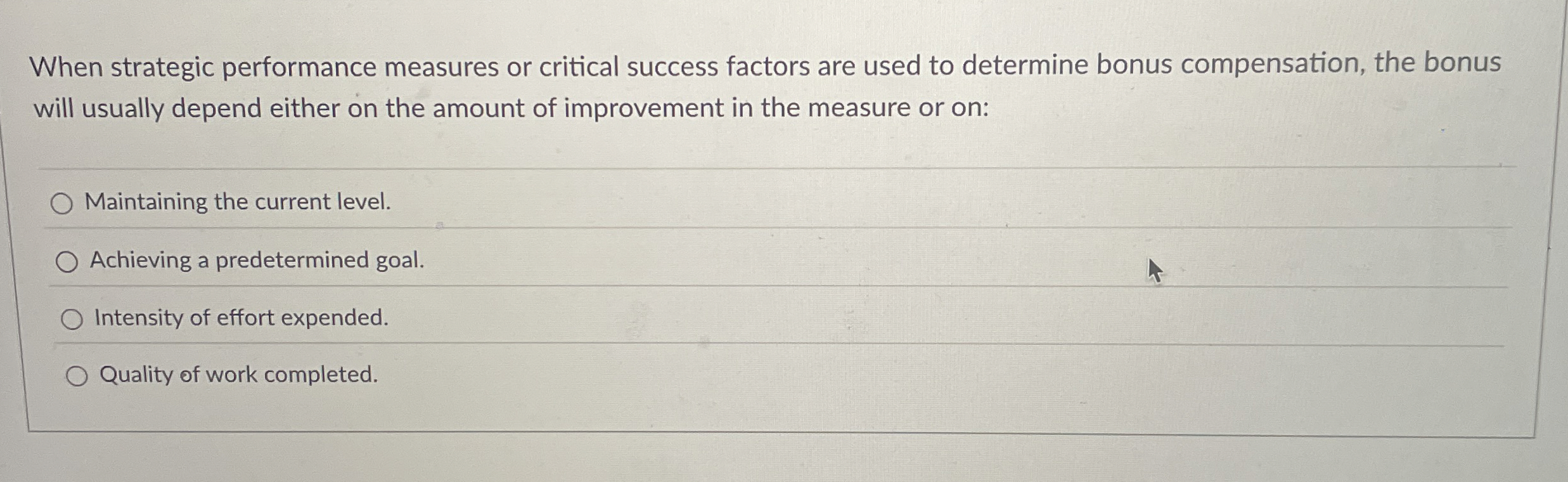 Solved When strategic performance measures or critical | Chegg.com