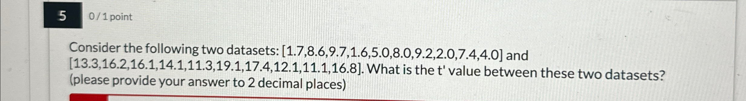 Solved 50/1 ﻿pointConsider the following two datasets: | Chegg.com