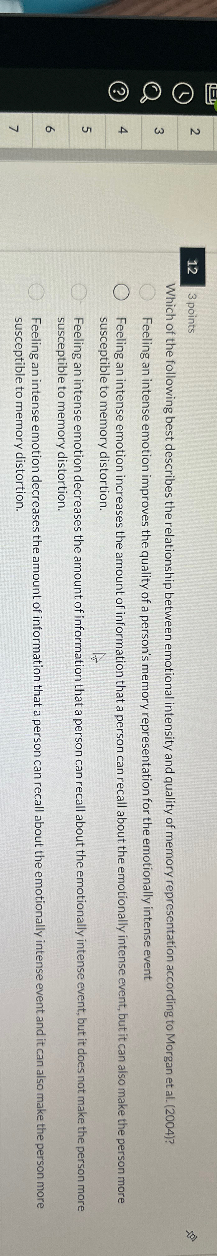 Solved 3 ﻿pointsWhich of the following best describes the | Chegg.com