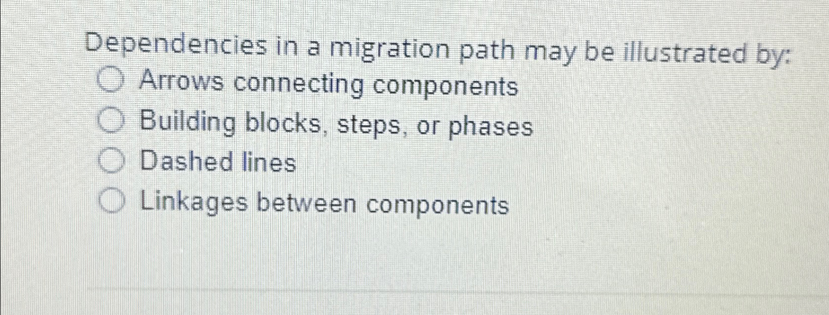 Solved Dependencies in a migration path may be illustrated | Chegg.com