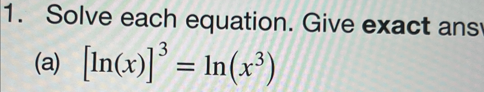 Solved Solve each equation. Give exact | Chegg.com