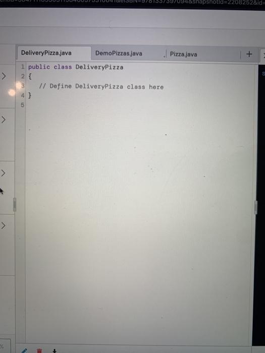 Solved Create A Class Named Pizza With The Following Data 