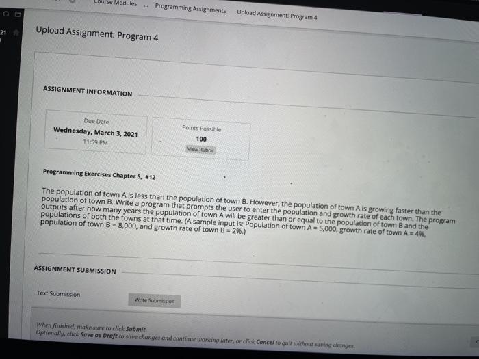 Solved Lourse Modules Programming Assignments Upload | Chegg.com