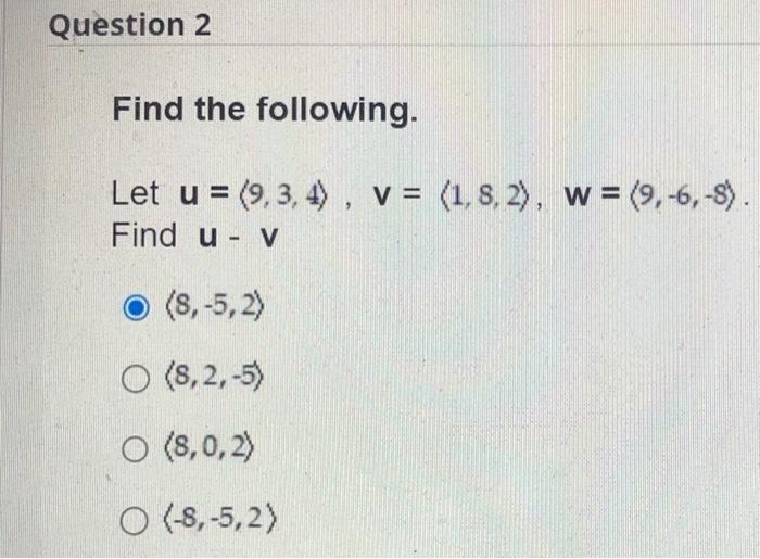 Solved Find the vector projVu. | Chegg.com