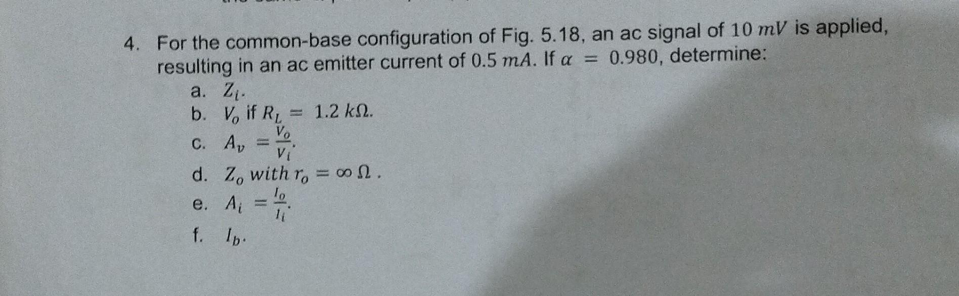 Solved The re Transistor Model 3. a. Given an Early voltage | Chegg.com