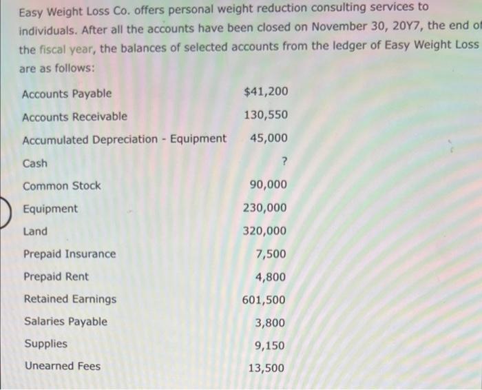 Solved Easy Weight Loss Co. offers personal weight reduction | Chegg.com