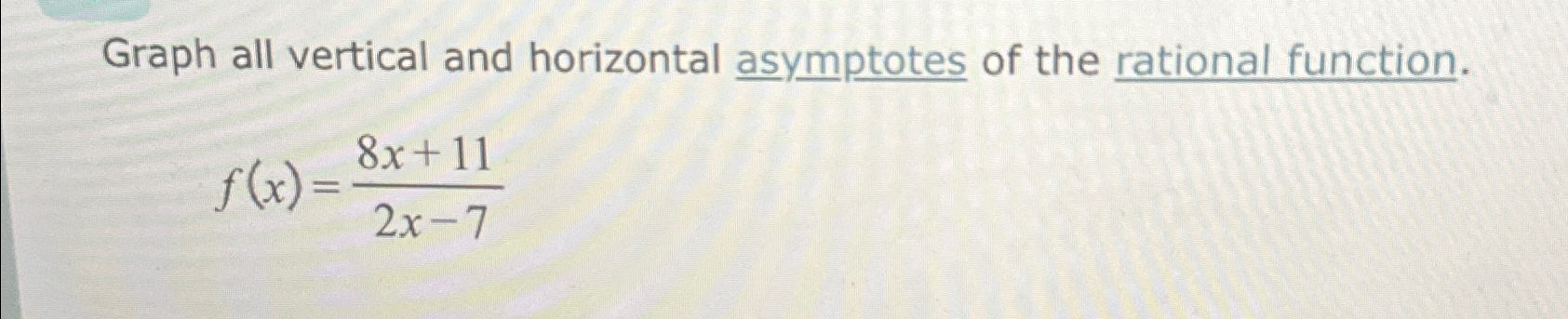 Solved Graph all vertical and horizontal asymptotes of the | Chegg.com