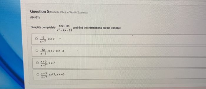 Solved Multiple Choice Worth 2 points) Question (04.01) | Chegg.com