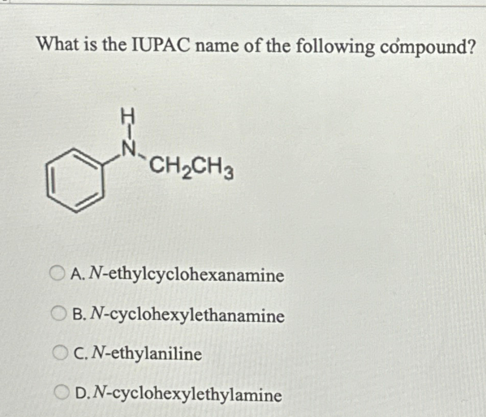 Solved What is the IUPAC name of the following | Chegg.com