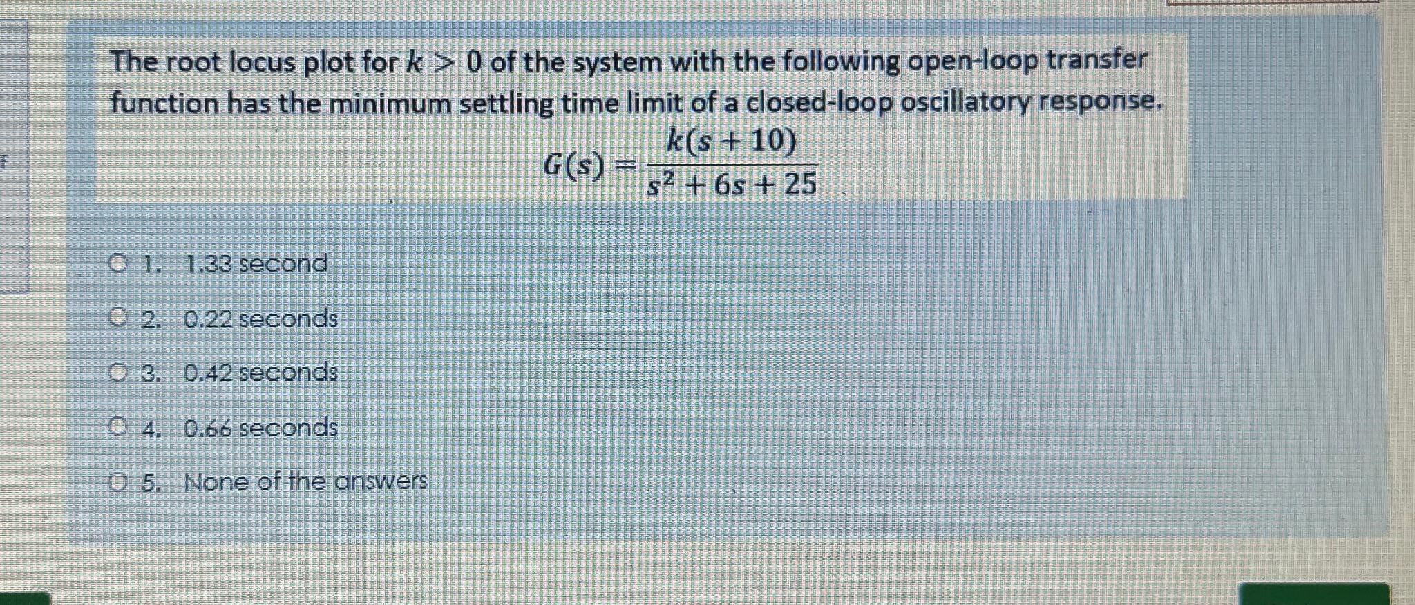 The root locus plot for k>0 ﻿of the system with the | Chegg.com