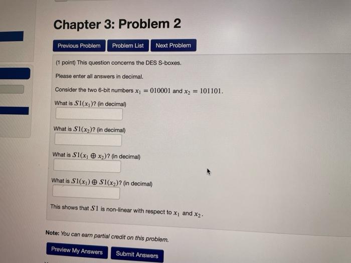 Solved Consider the two 6-bit numbers x1=010001 and | Chegg.com