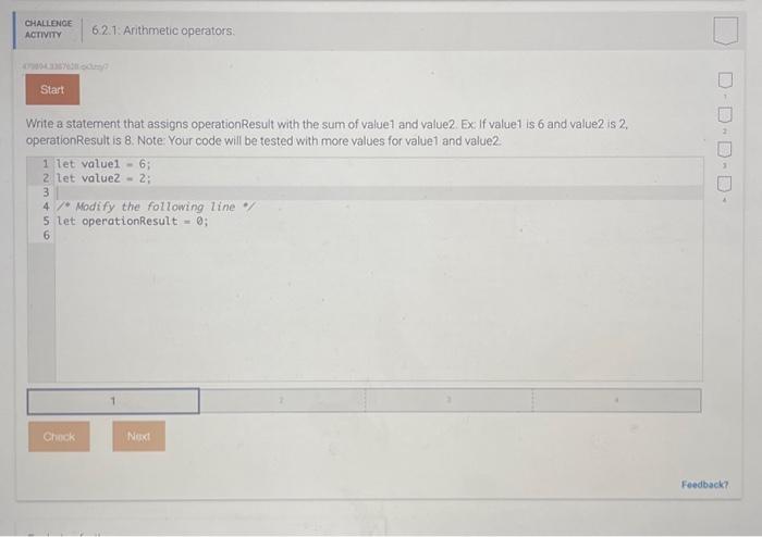 Solved CHALLENOE ACTIVITY 6.2.1: Arithmetic operators. Write | Chegg.com