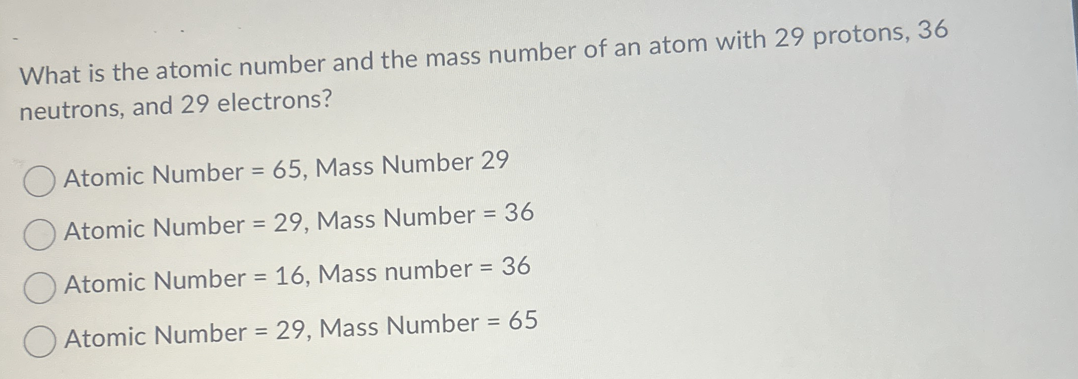 Solved What is the atomic number and the mass number of an | Chegg.com