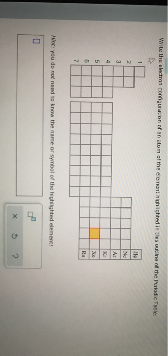 Solved Write The Electron Configuration Of An Atom Of The