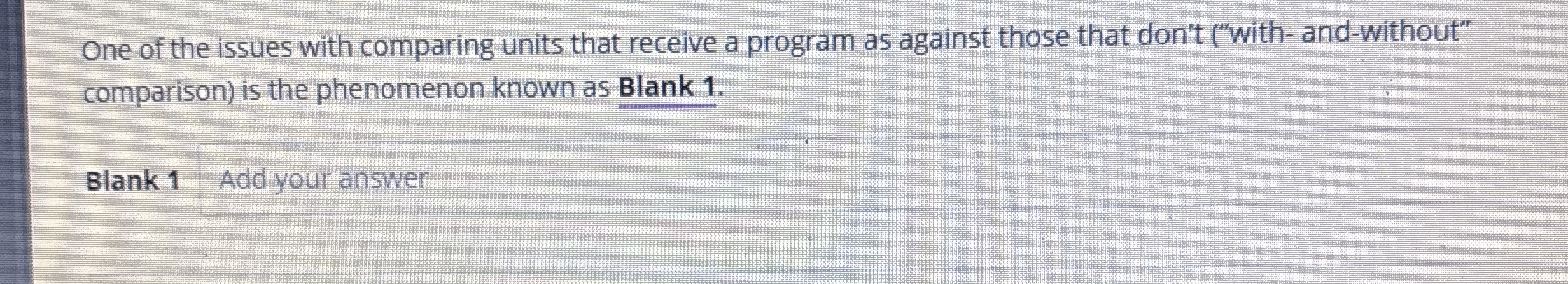 Solved One of the issues with comparing units that receive a | Chegg.com