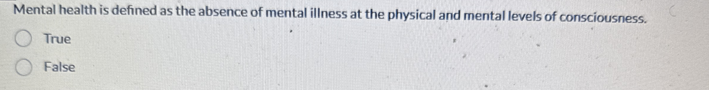 Solved The correct definition of illness for Social Mental | Chegg.com