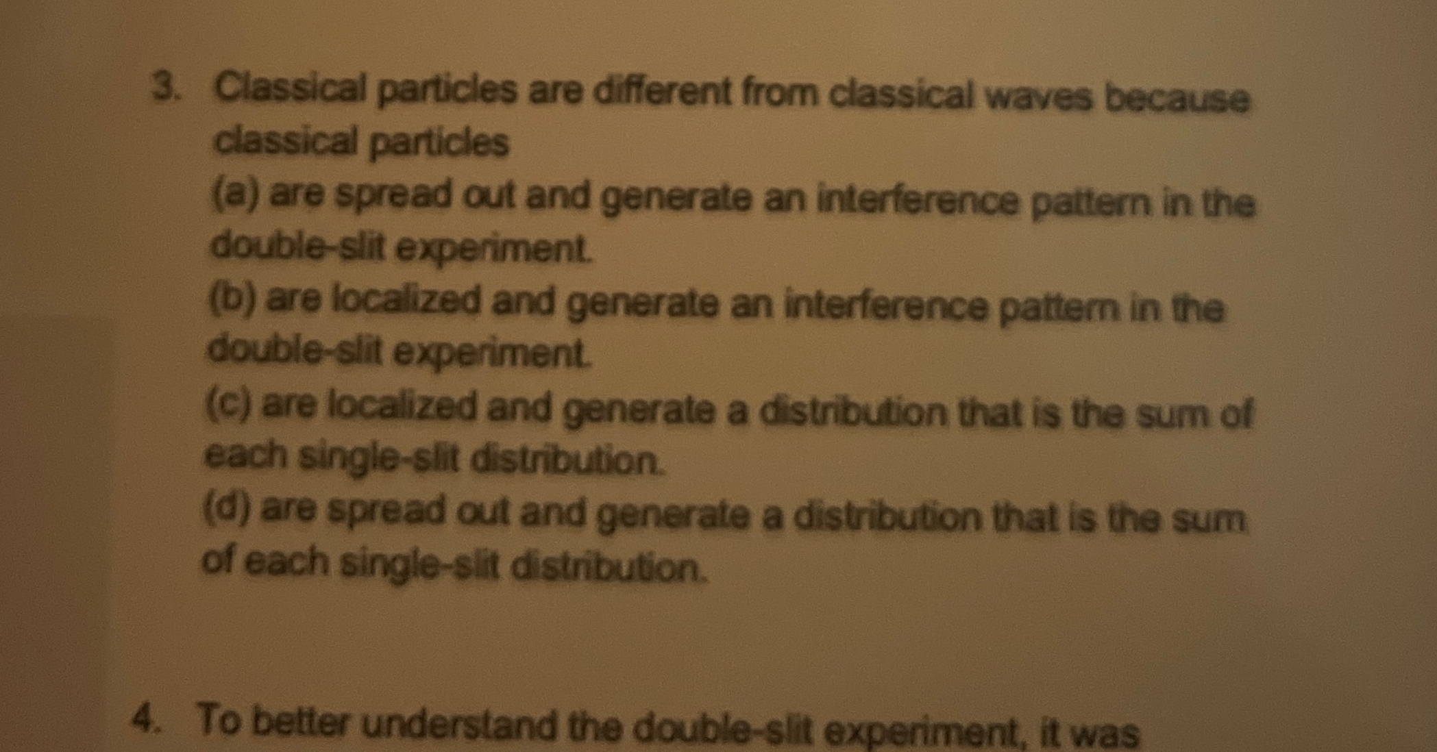 Solved Classical particles are different from classical | Chegg.com
