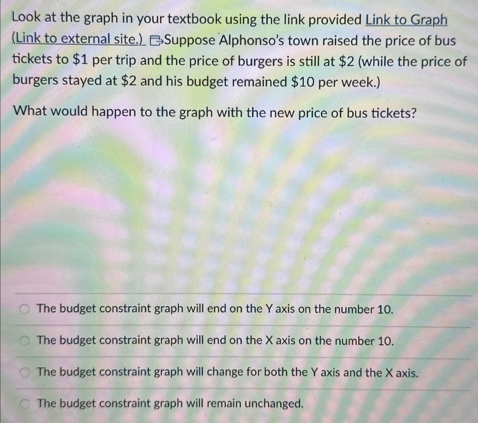 Solved Look at the graph in your textbook using the link | Chegg.com