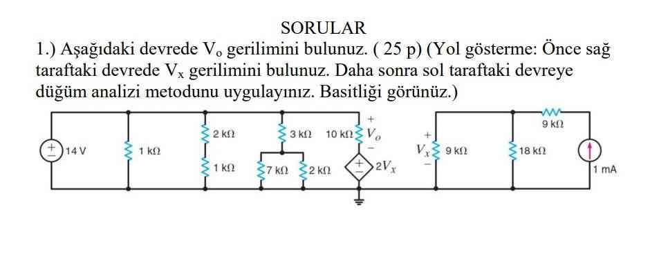 Solved First find the Vx and after Vo voltage with node | Chegg.com