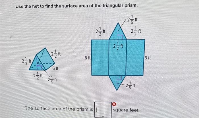 Solved Use the net to find the surface area of the | Chegg.com