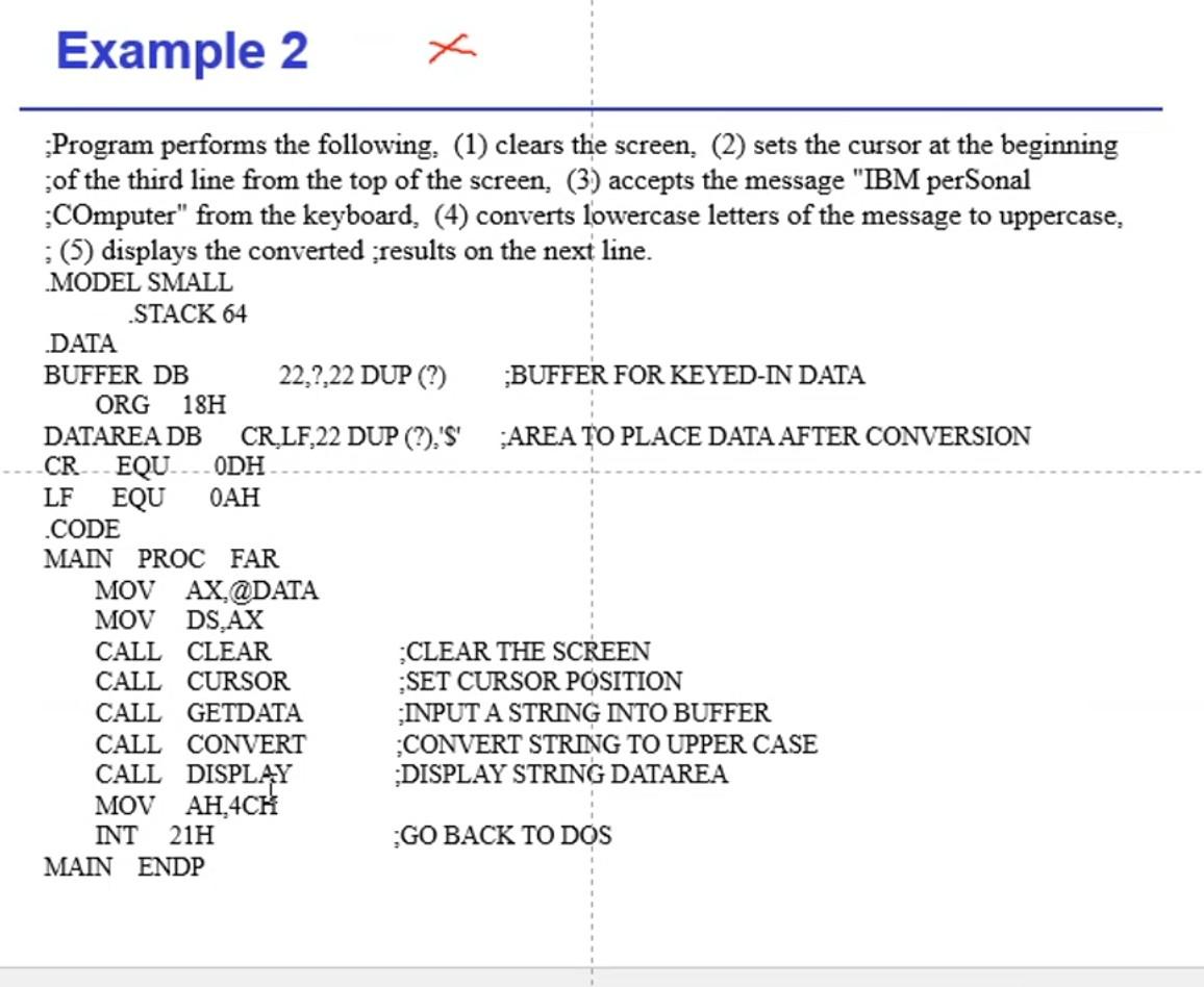 Solved Example 2 CR- ;Program performs the following, (1) | Chegg.com