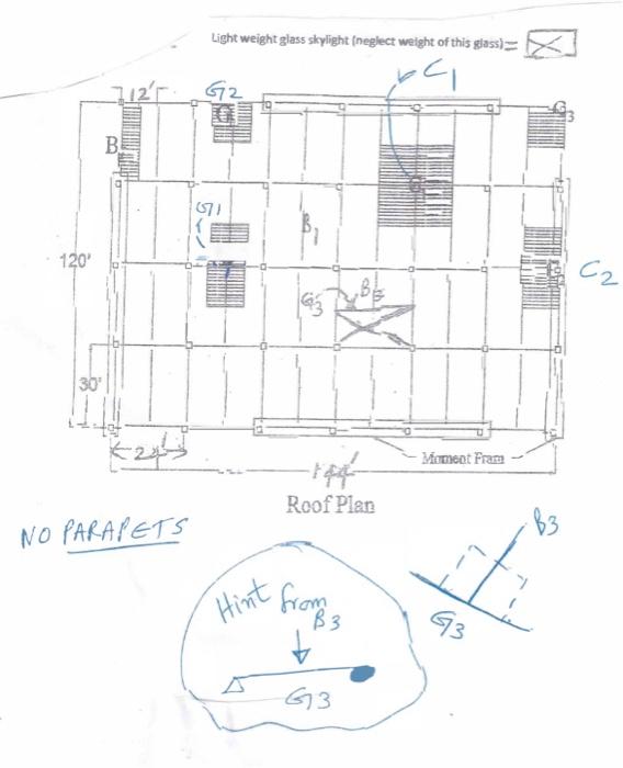 A Roof plan for an office building is shown. Roof | Chegg.com