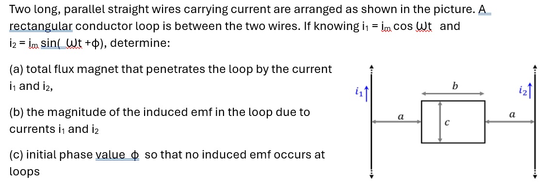 Solved Two long, parallel straight wires carrying current | Chegg.com