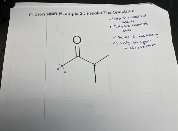 Solved Proton NMR Example 2: Predict The Spectrum 1. | Chegg.com