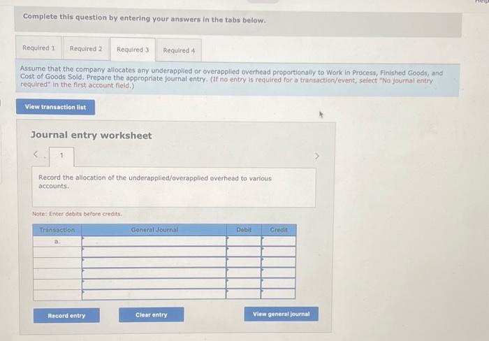 Solved Problem 3-12 (Static) Predetermined Overhead Rate; | Chegg.com