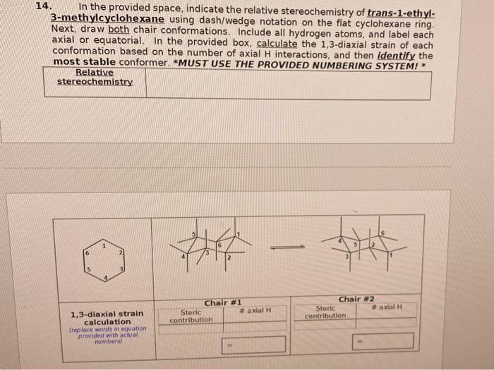 Solved 14. In the provided space, indicate the relative | Chegg.com