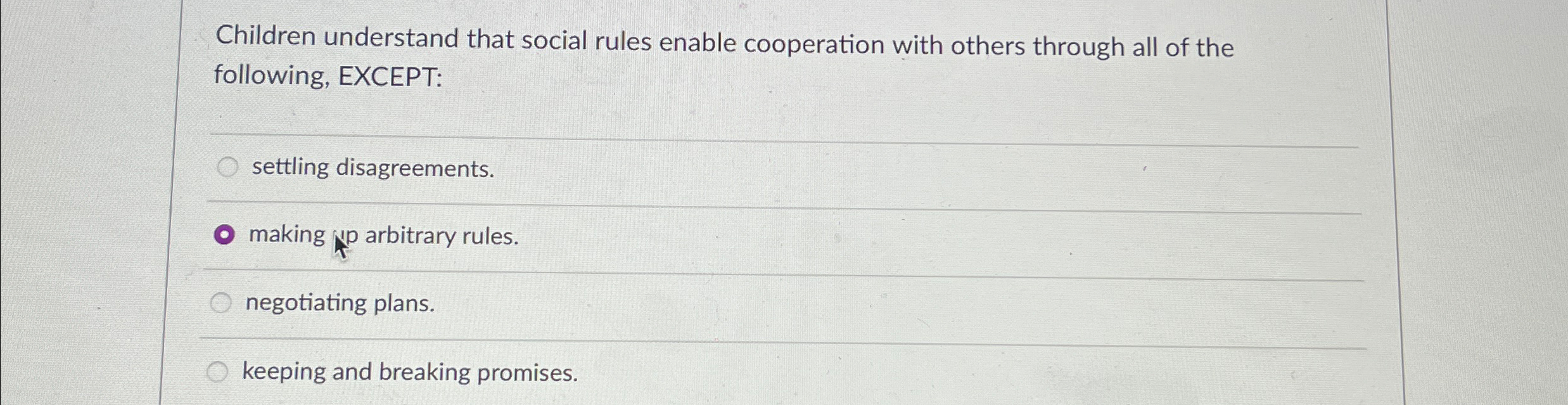 Solved Children understand that social rules enable | Chegg.com