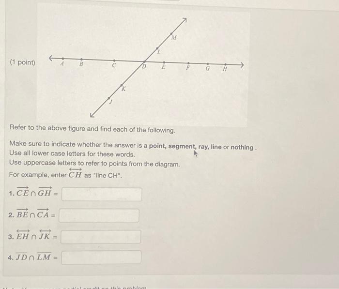 Solved (1 point, Refer to the above figure and find each of | Chegg.com