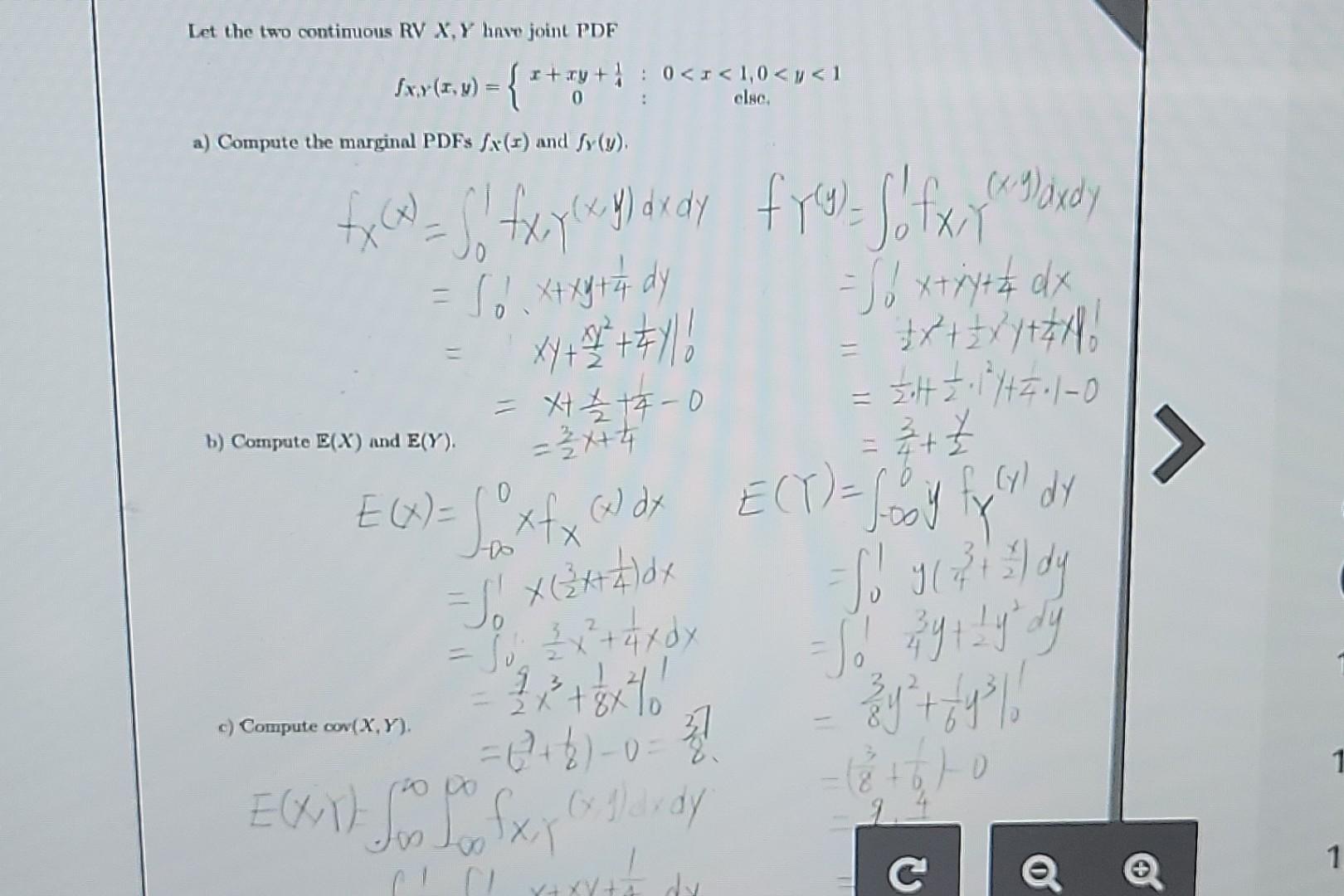 Solved Let the tro continuous RV X,Y have joint PDF | Chegg.com