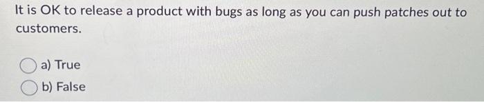 Solved Defect detection is considered a: a) quality | Chegg.com